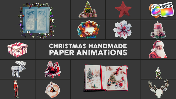 Christmas Handmade Paper Animations | FCPX, Apple Motion Templates
