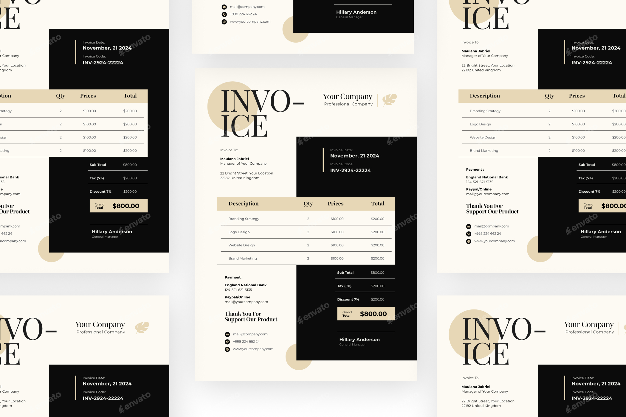 Minimalist Clear - Invoice, Print Templates | GraphicRiver