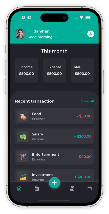 Money Management App Template in Ionic | Finance App Template ...