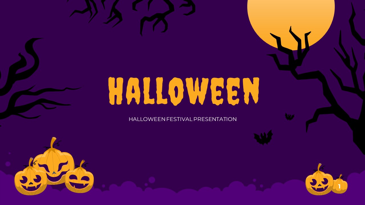 Halloween Party PowerPoint Presentation Template, Presentation Templates