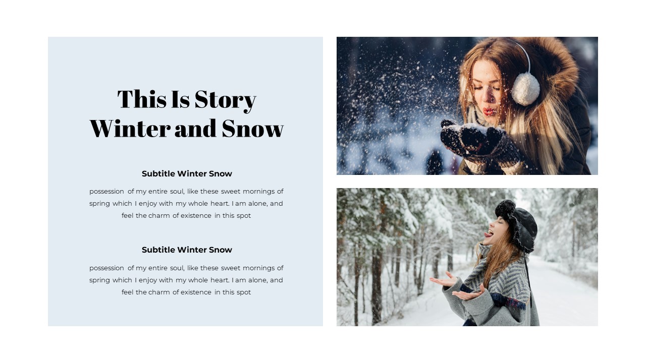 Winter Snow PowerPoint Template, Presentation Templates | GraphicRiver