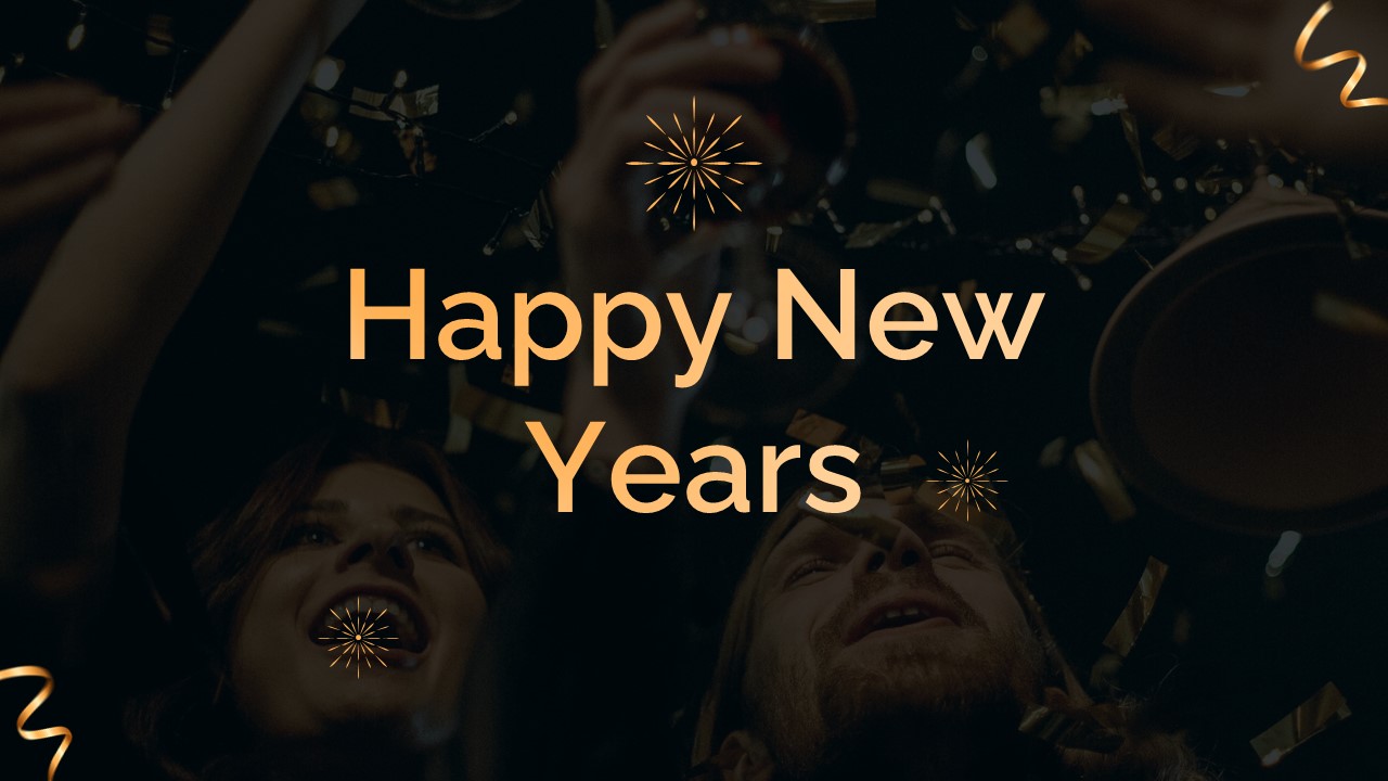 Happy New Years Google Slide Template, Presentation Templates ...