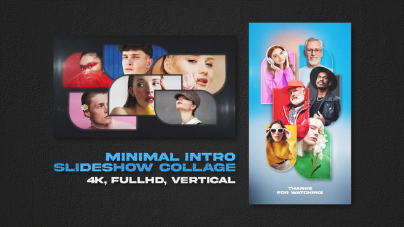 Minimal Intro Slideshow Collage, After Effects Project Files | VideoHive