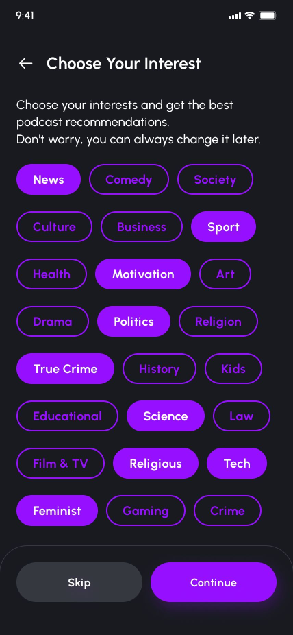 WeTalk - Podcast & Audiobook React Native CLI App Ui Kit by lalaWeb