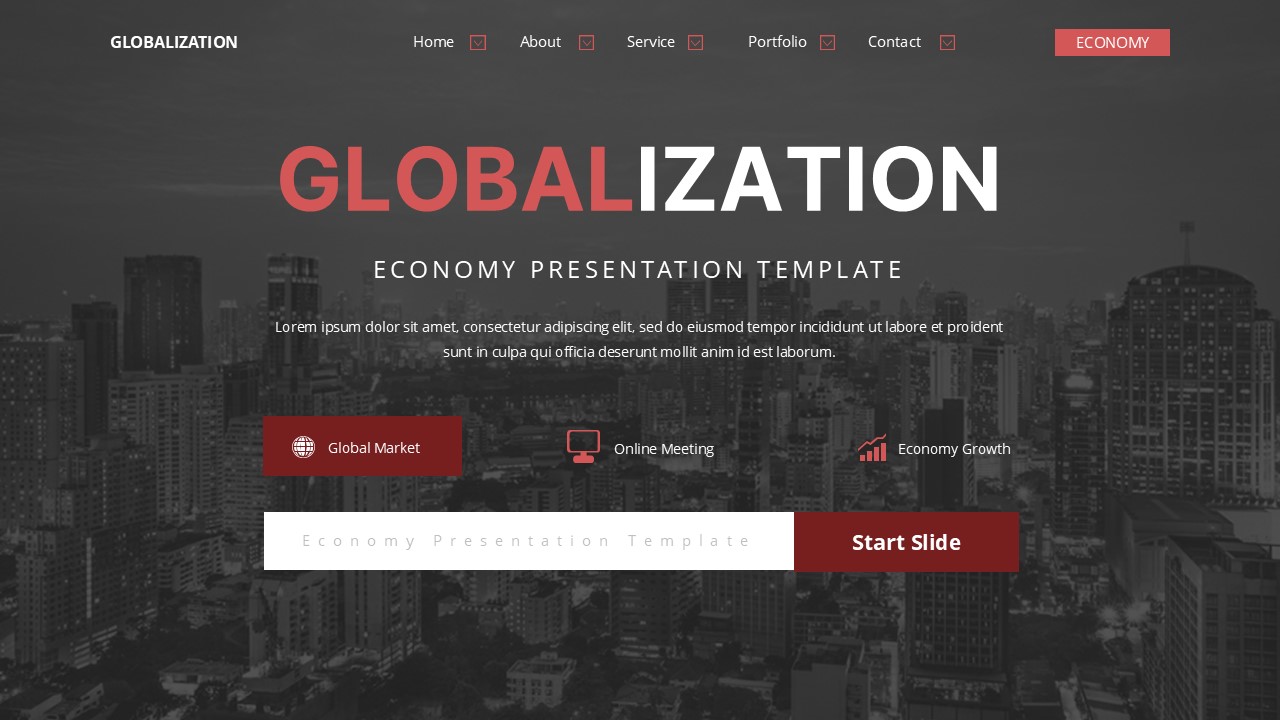 Globalization - Economy Powerpoint Templates, Presentation Templates