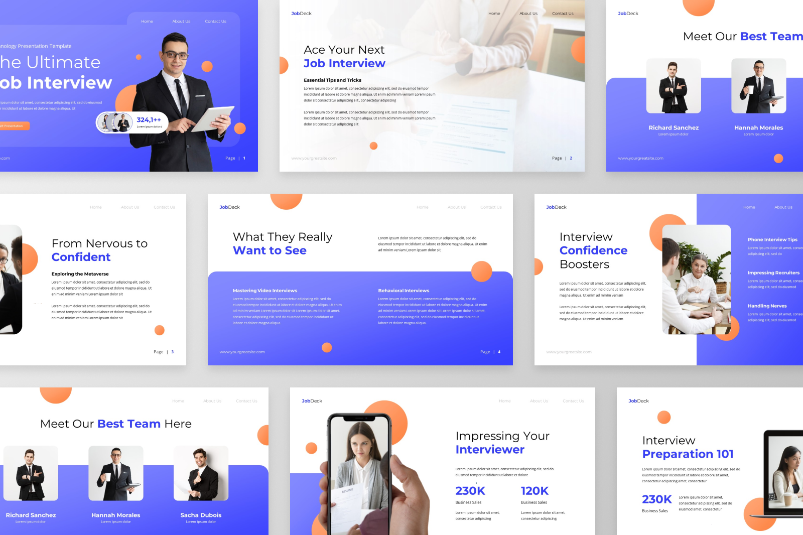 Jobdeck - Job Interview PowerPoint Template, Presentation Templates