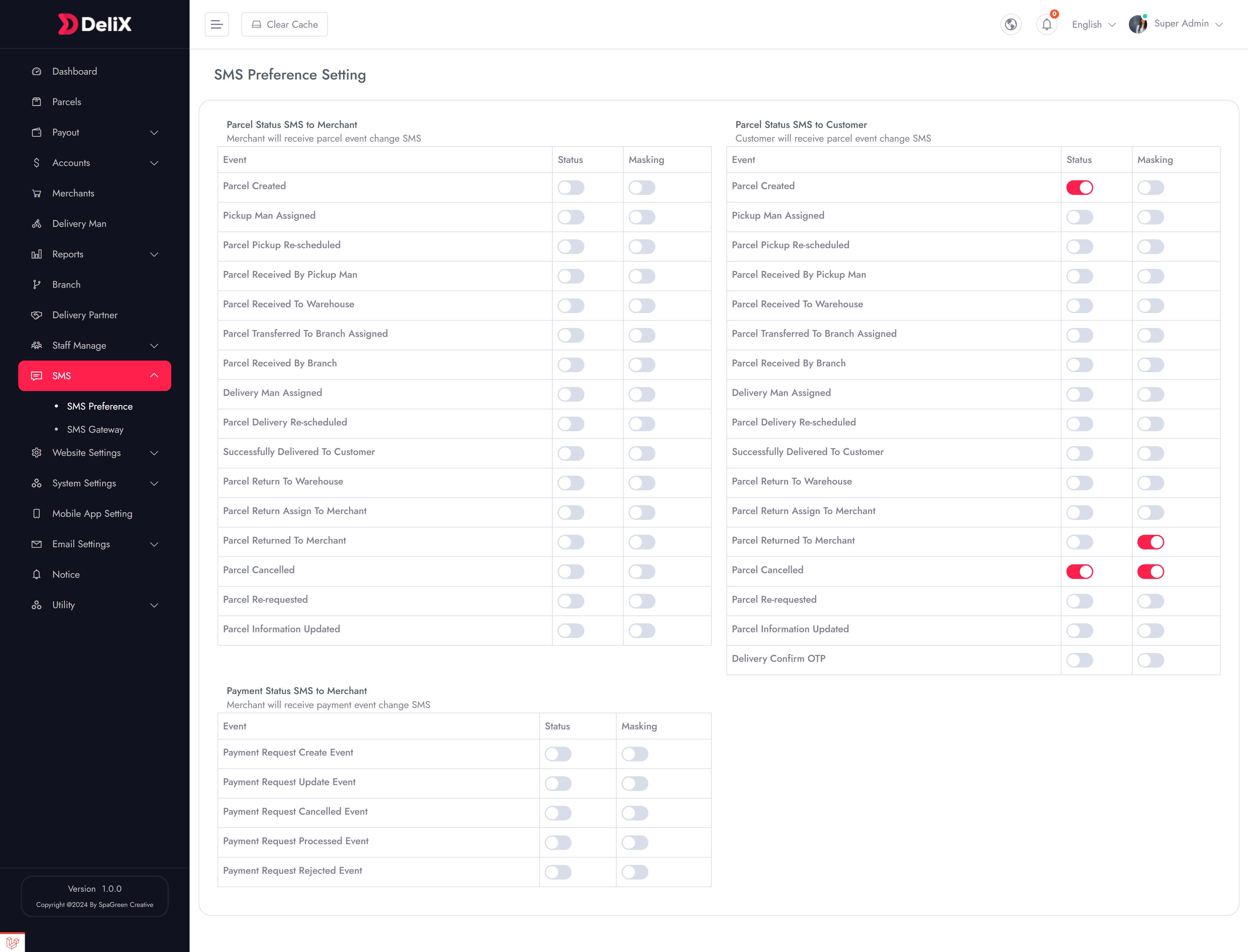 Delix Courier - Parcel Delivery and Courier Management System by spagreen