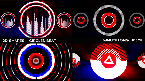 2D Shapes - Circles Beat, Motion Graphics | VideoHive