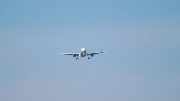 Airplane on Final Approach Before Landing, Stock Footage | VideoHive