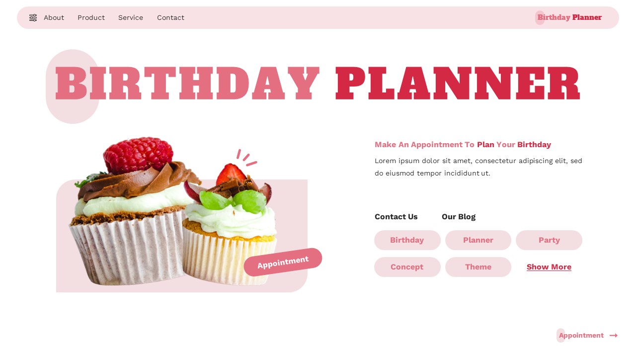 Birthday Planner - Birthday Google Slide Templates, Presentation Templates
