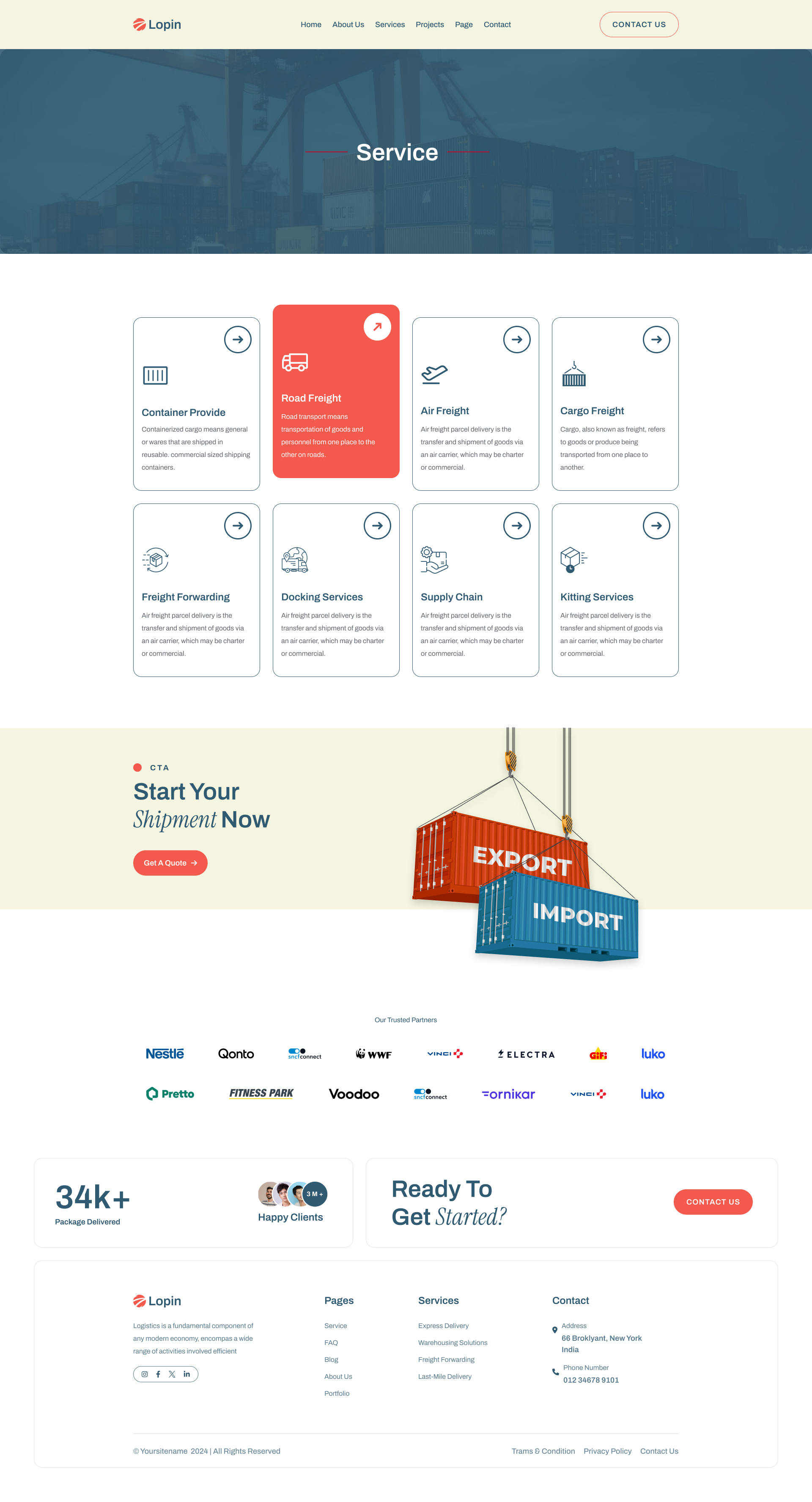 Lopin - Transport & Logistics Figma Template by Mugli | ThemeForest