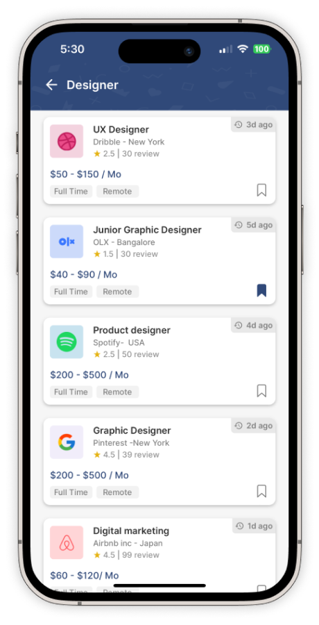 Job Finder And Resume App Template In React Native Findjob Multi Language By Camelcasetechnology