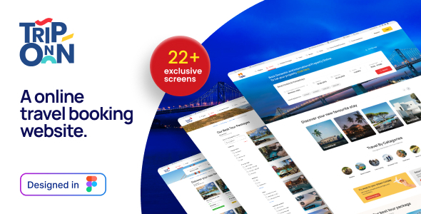 Tripon | Travel & Tour Website Figma Design Template by WordPress-Studio