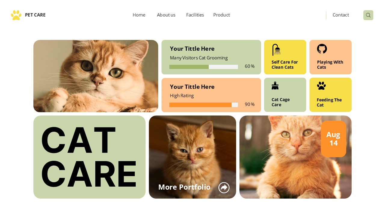 Cat Care - Pet Care Powerpoint Templates, Presentation Templates ...