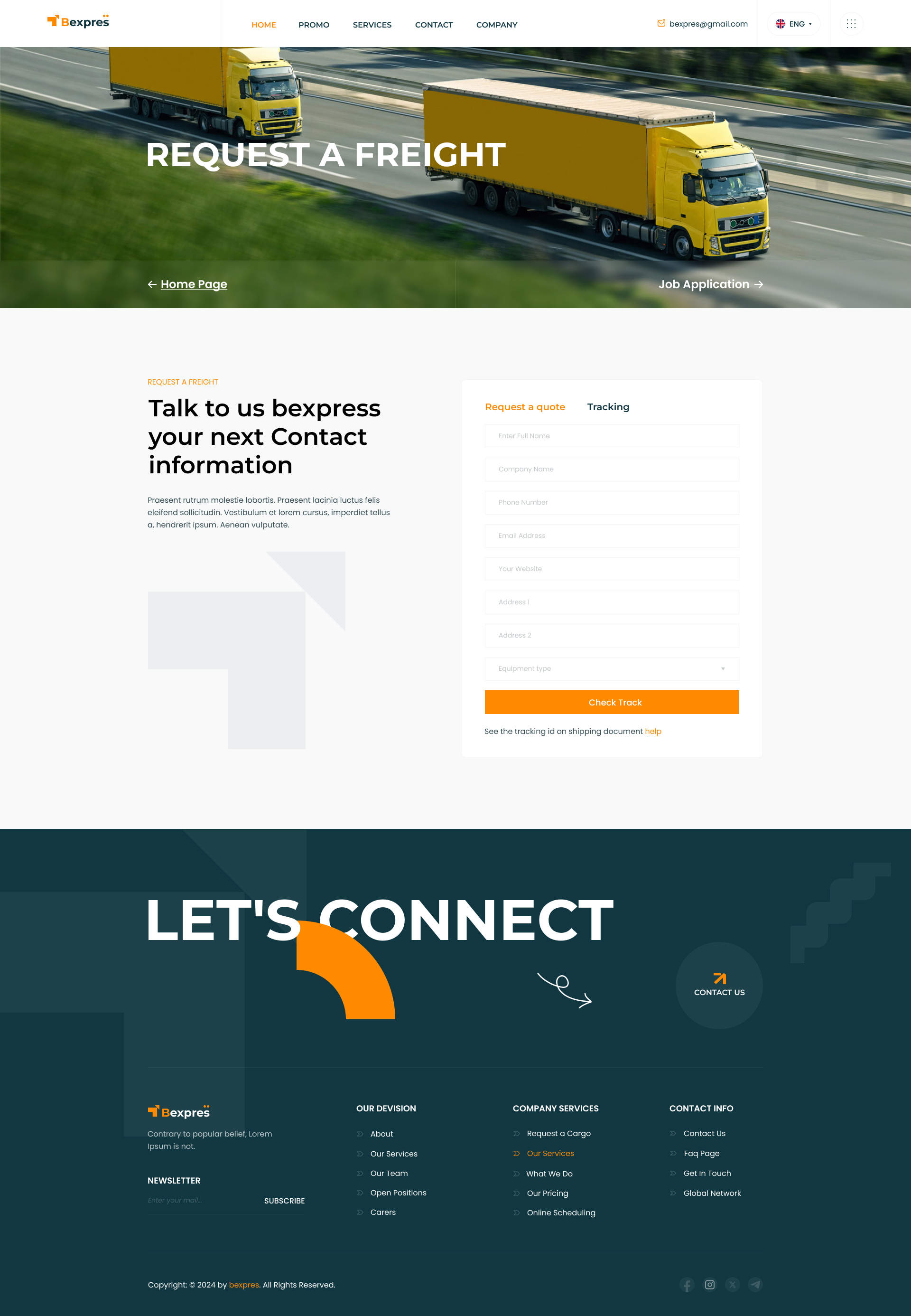 Bexpres - Transport & Logistics Figma Template by creativemela | ThemeForest