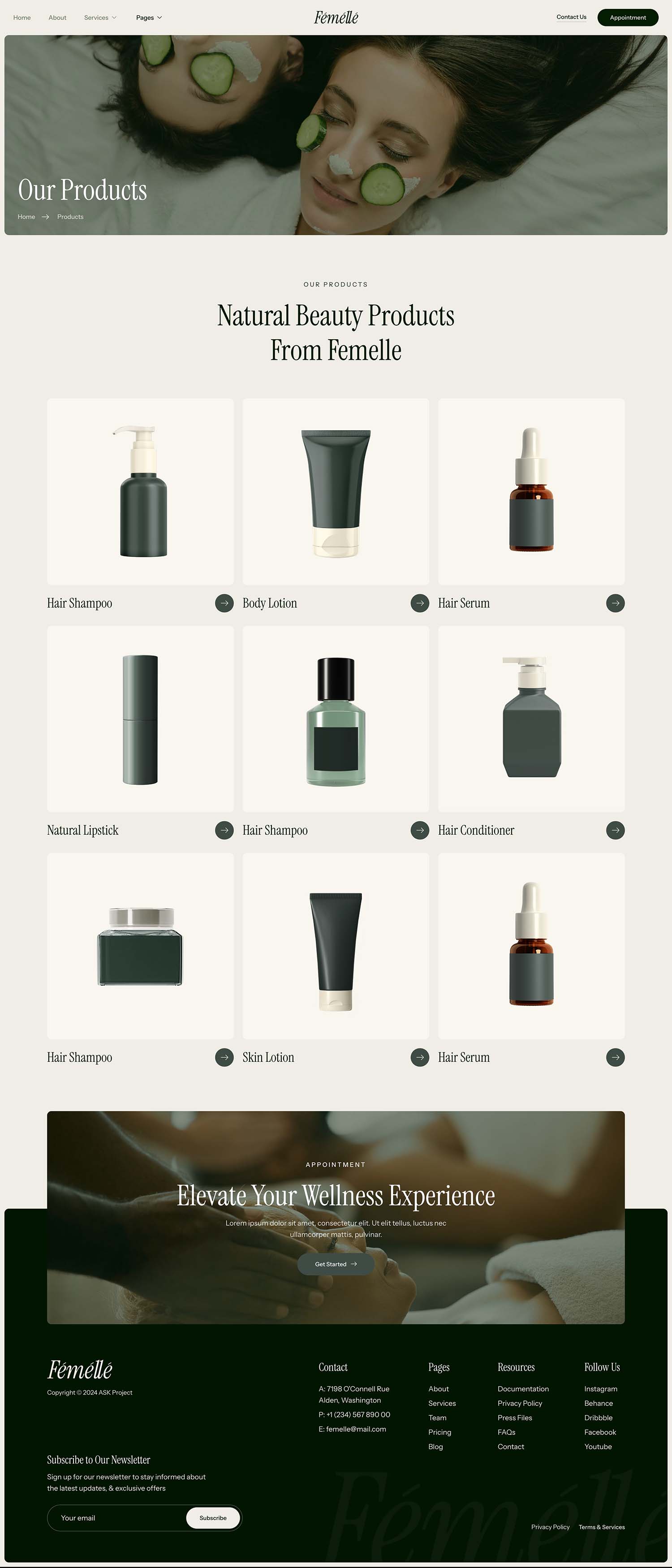 Femelle - Spa & Wellness Elementor Template Kit by askproject | ThemeForest