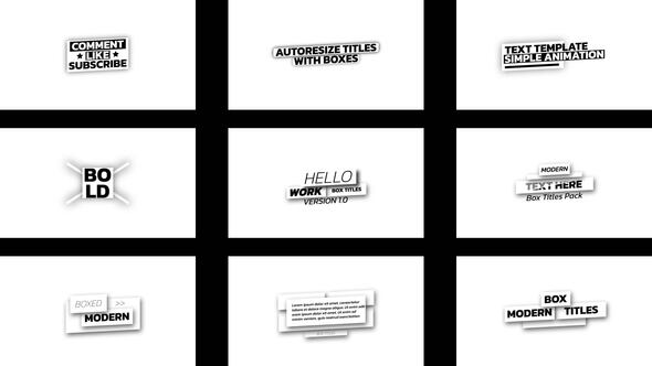 Box Titles | AE, After Effects Project Files | VideoHive