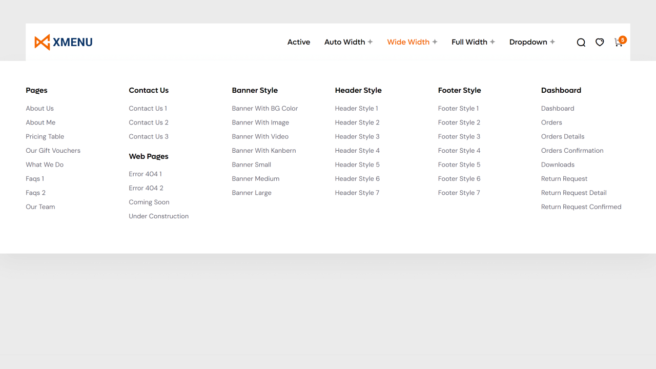 Xmenu Ultimate Responsive Mega Menu By Indiancoder Codecanyon