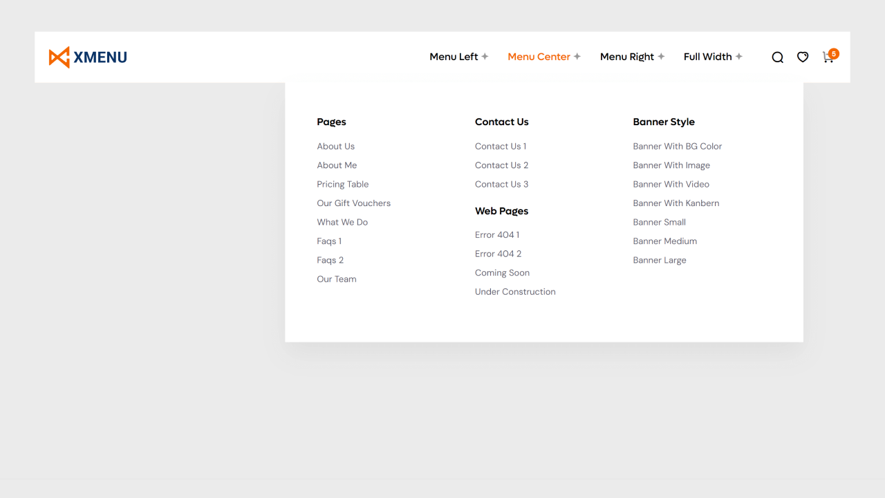 XMENU - Ultimate Responsive Mega Menu by IndianCoder | CodeCanyon