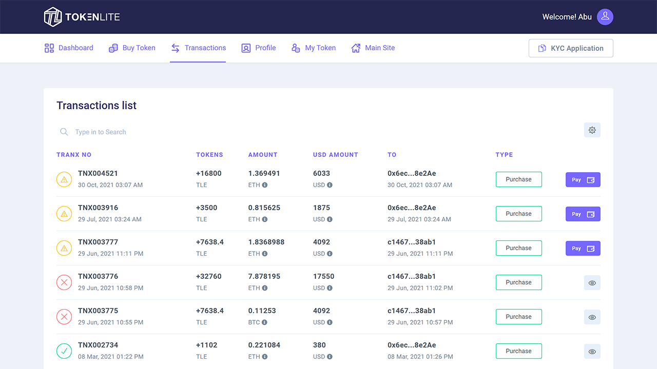 TokenLite - ICO / STO Token Sale Management Dashboard - ICO Admin Script by softnio