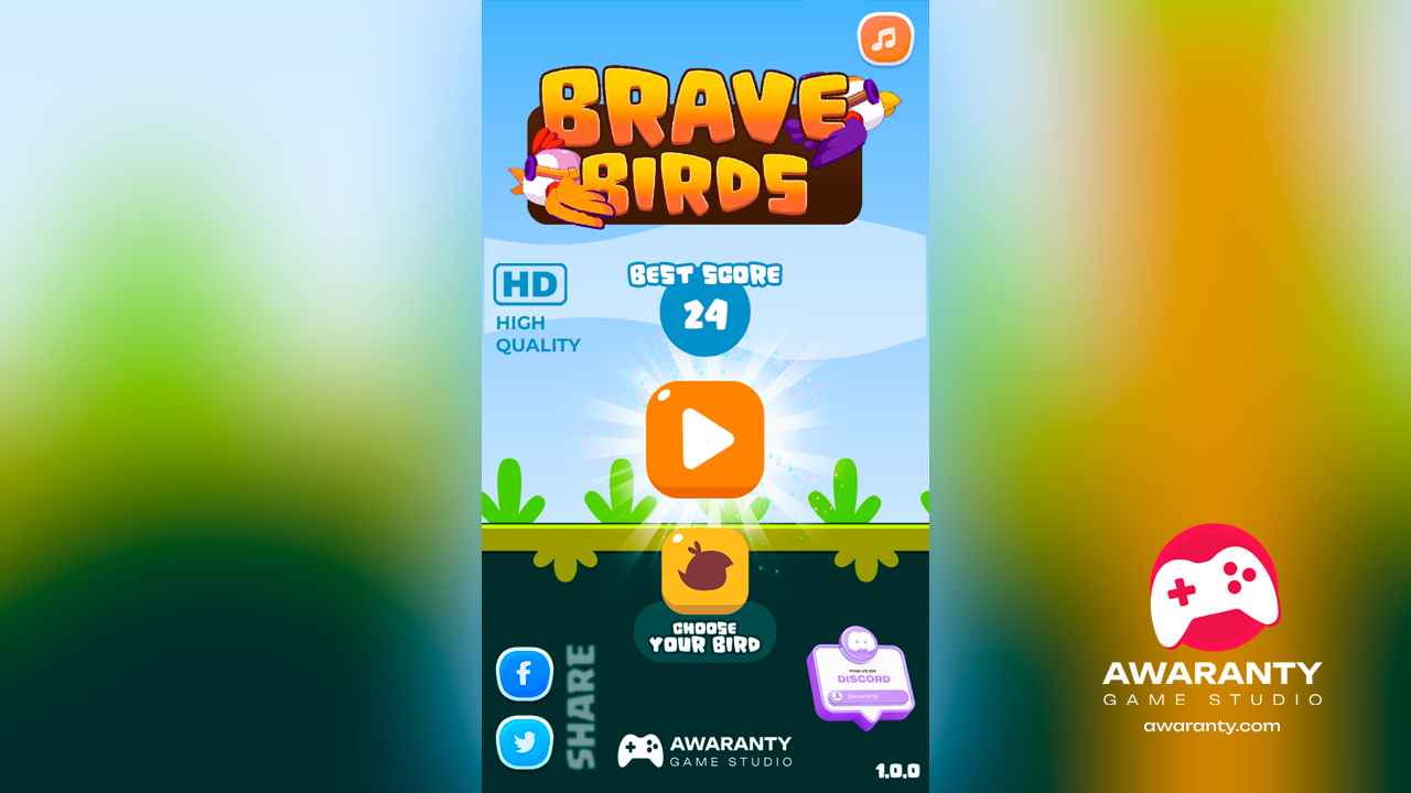 Brave Birds - HTML5 Game (Construct 3 | AdMob | APK) by AwarantyStudio