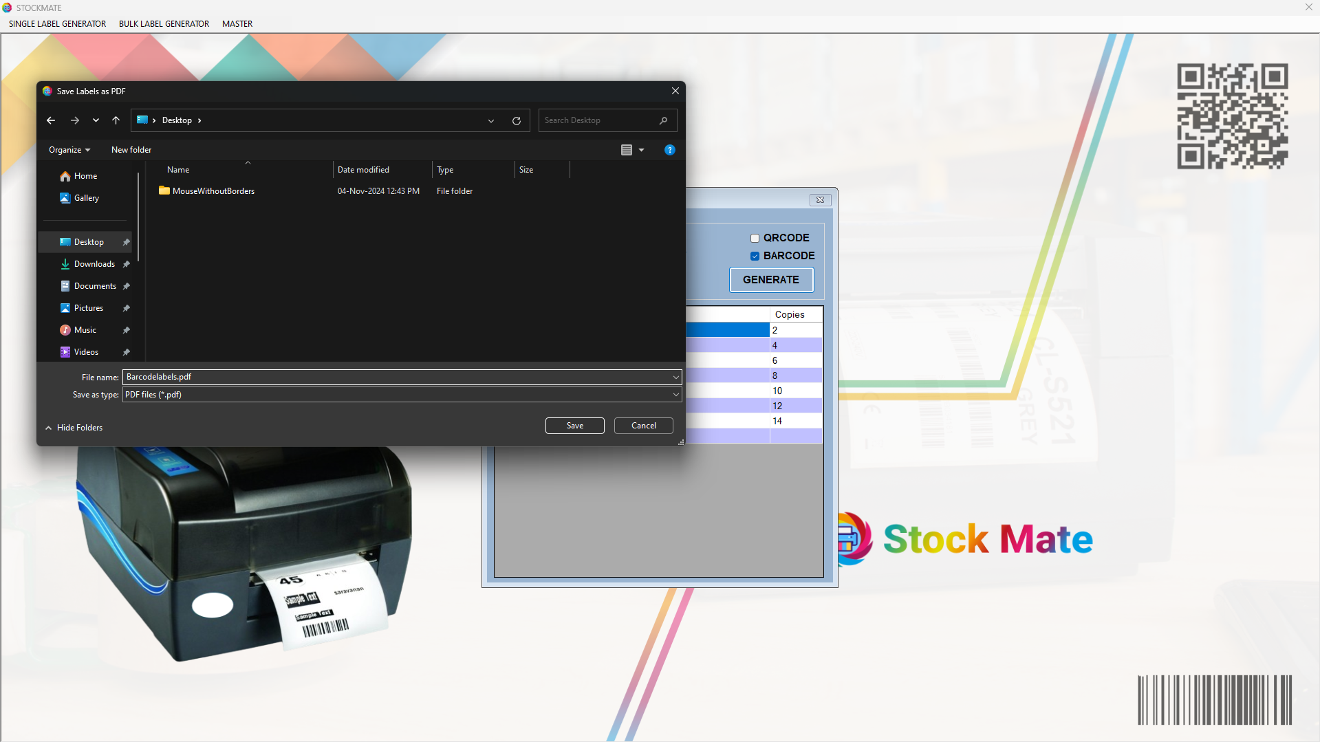 StockMate - Product Label & QR Code Generator Suite by PixcelsThemes