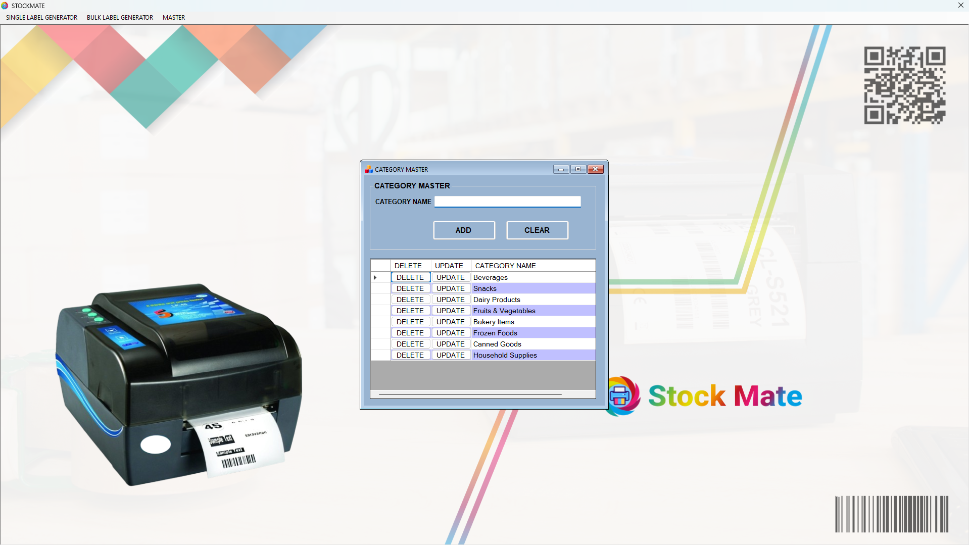 StockMate - Product Label & QR Code Generator Suite by PixcelsThemes