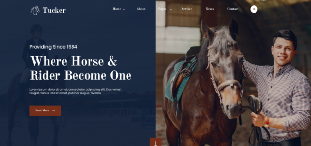 Tucker - Equestrian & Horse Riding Club WordPress Theme by ThemeShala