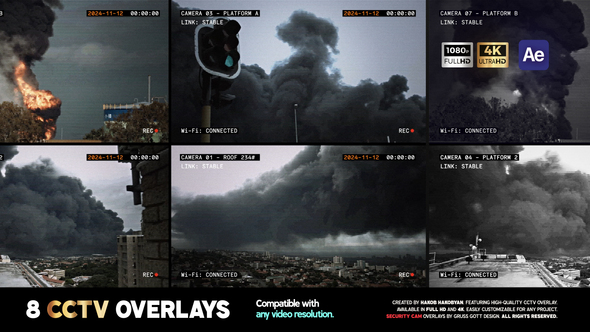 CCTV Security Camera Overlays, After Effects Project Files | VideoHive