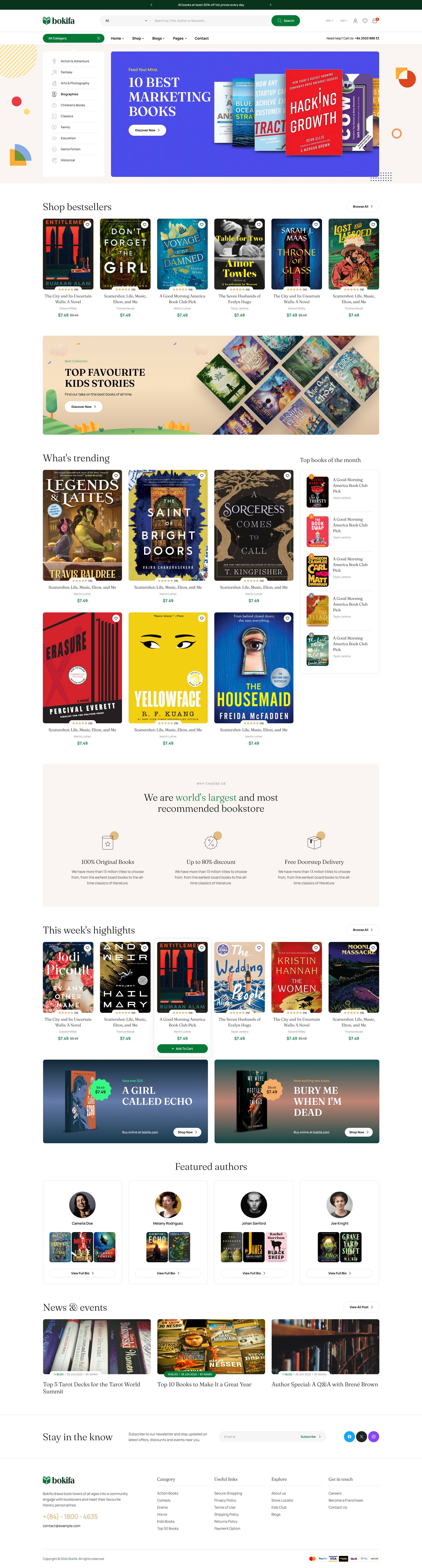 Bokifa - Book Store WooCommerce WordPress Theme by themelexus | ThemeForest