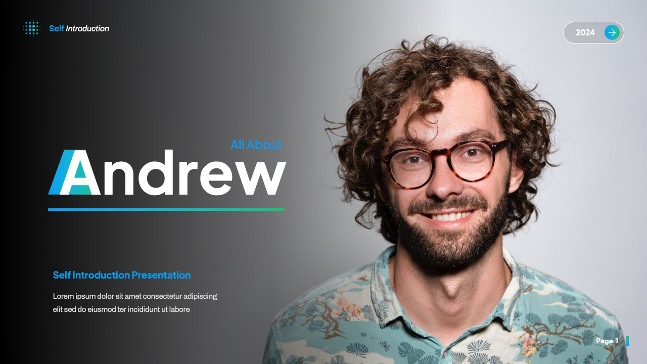 Self Introduction Portfolio Keynote Template, Presentation Templates