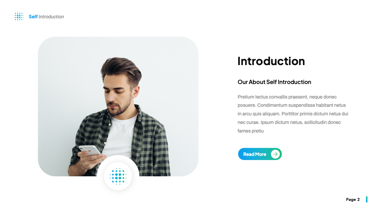 Self Introduction Portfolio Keynote Template, Presentation Templates