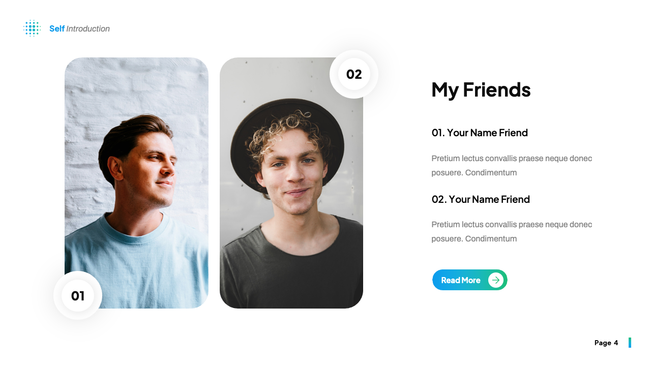 Self Introduction Portfolio Keynote Template, Presentation Templates