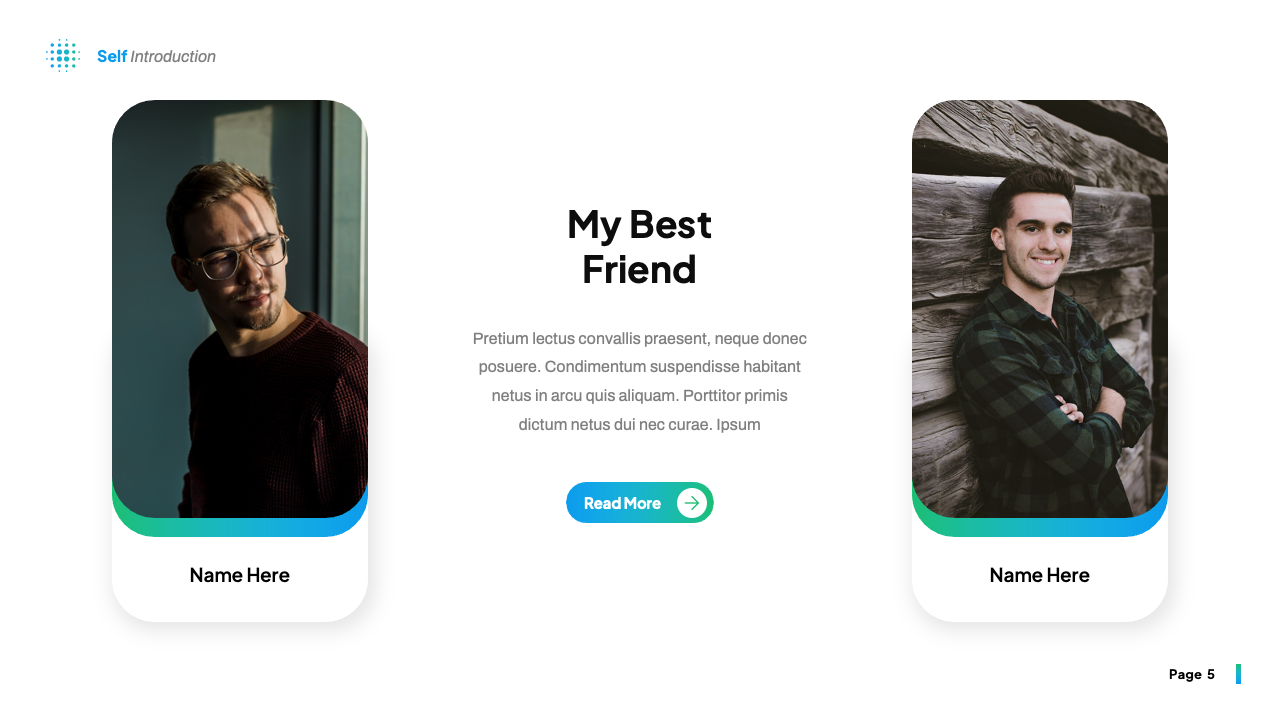 Self Introduction Portfolio Keynote Template, Presentation Templates