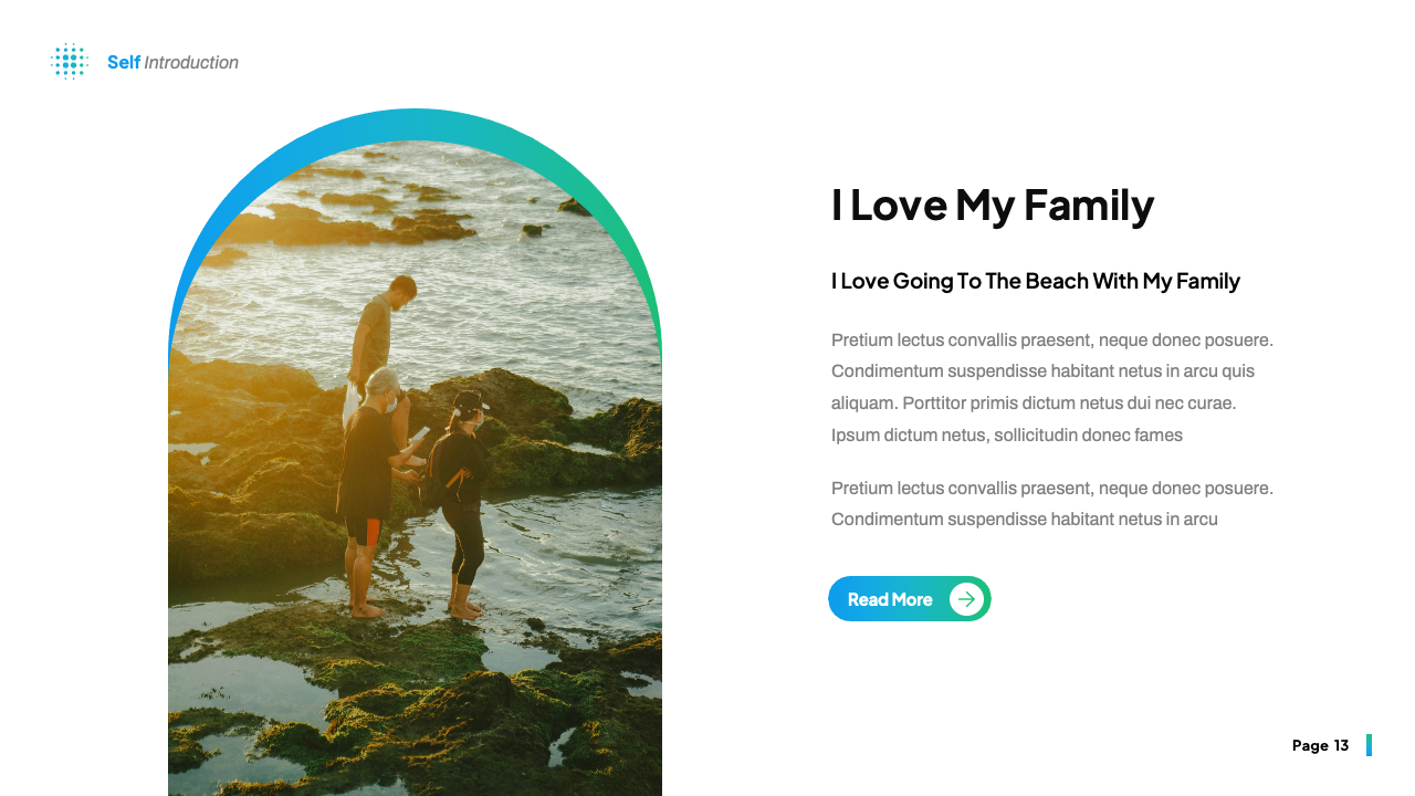 Self Introduction Portfolio PowerPoint Template, Presentation Templates