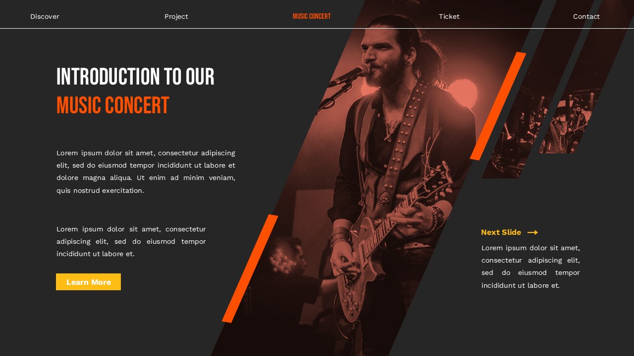 Music Concert - Music Google Slide Templates, Presentation Templates