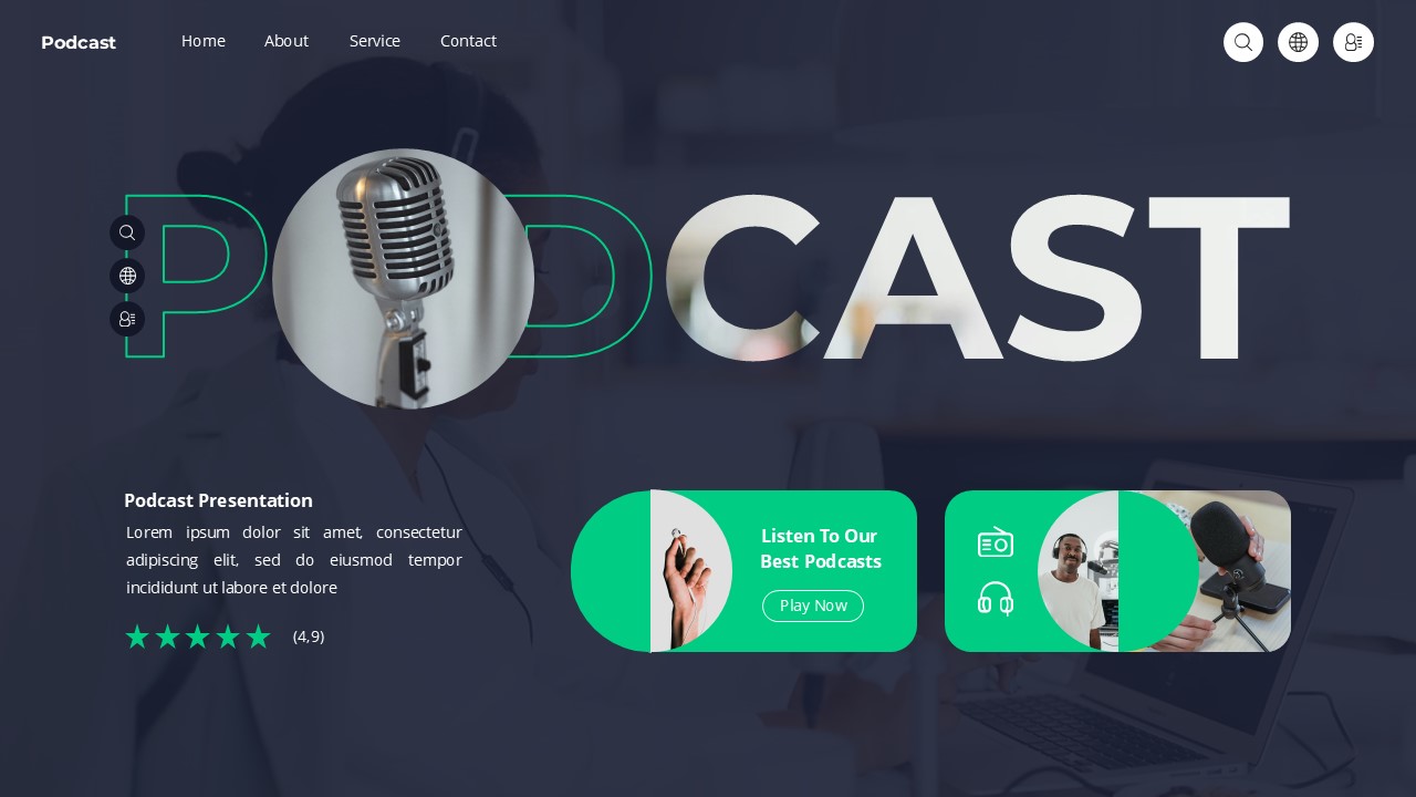 Podcast - Podcast Powerpoint Templates, Presentation Templates ...