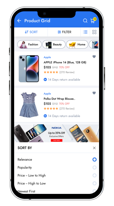 ClickCart - Native Android WooCommerce Full Mobile Application by IndianCoder