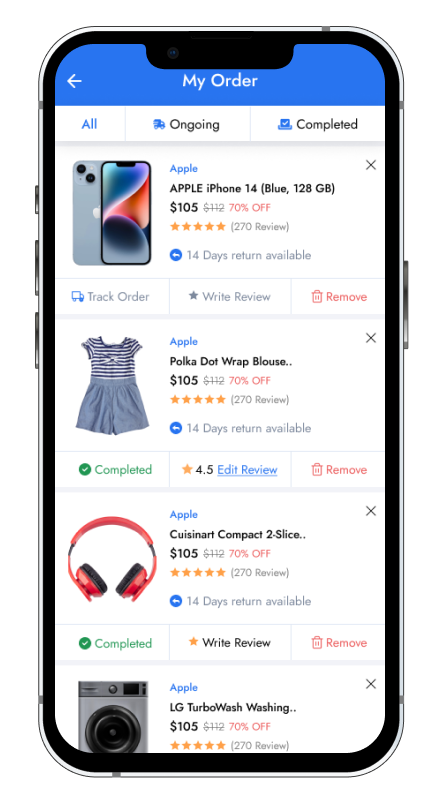 ClickCart - Native Android WooCommerce Full Mobile Application by IndianCoder