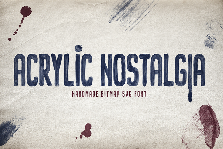 Acrylic Nostalgia SVG Font, Fonts | GraphicRiver