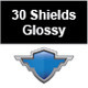 30 Shield Glossy, Vectors | GraphicRiver