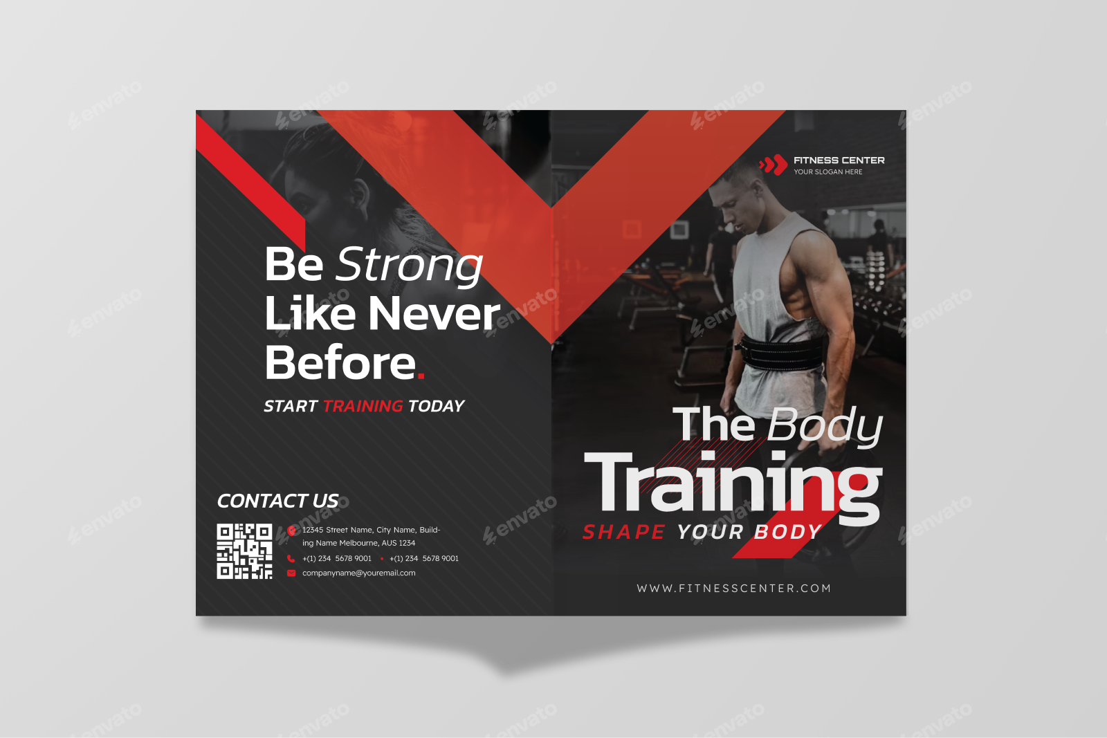 Gym Bifold Brochure, Print Templates | GraphicRiver