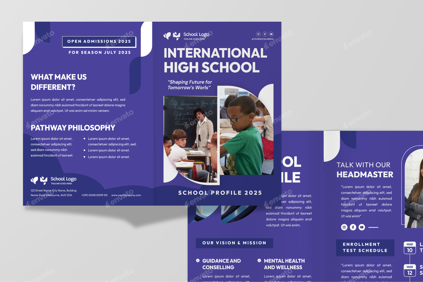 International High School Bifold Brochure, Print Templates | GraphicRiver