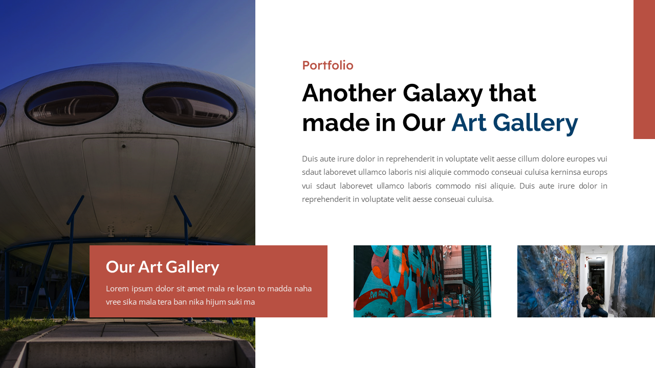 Art Gallery Presentation Google Slides Template, Presentation Templates