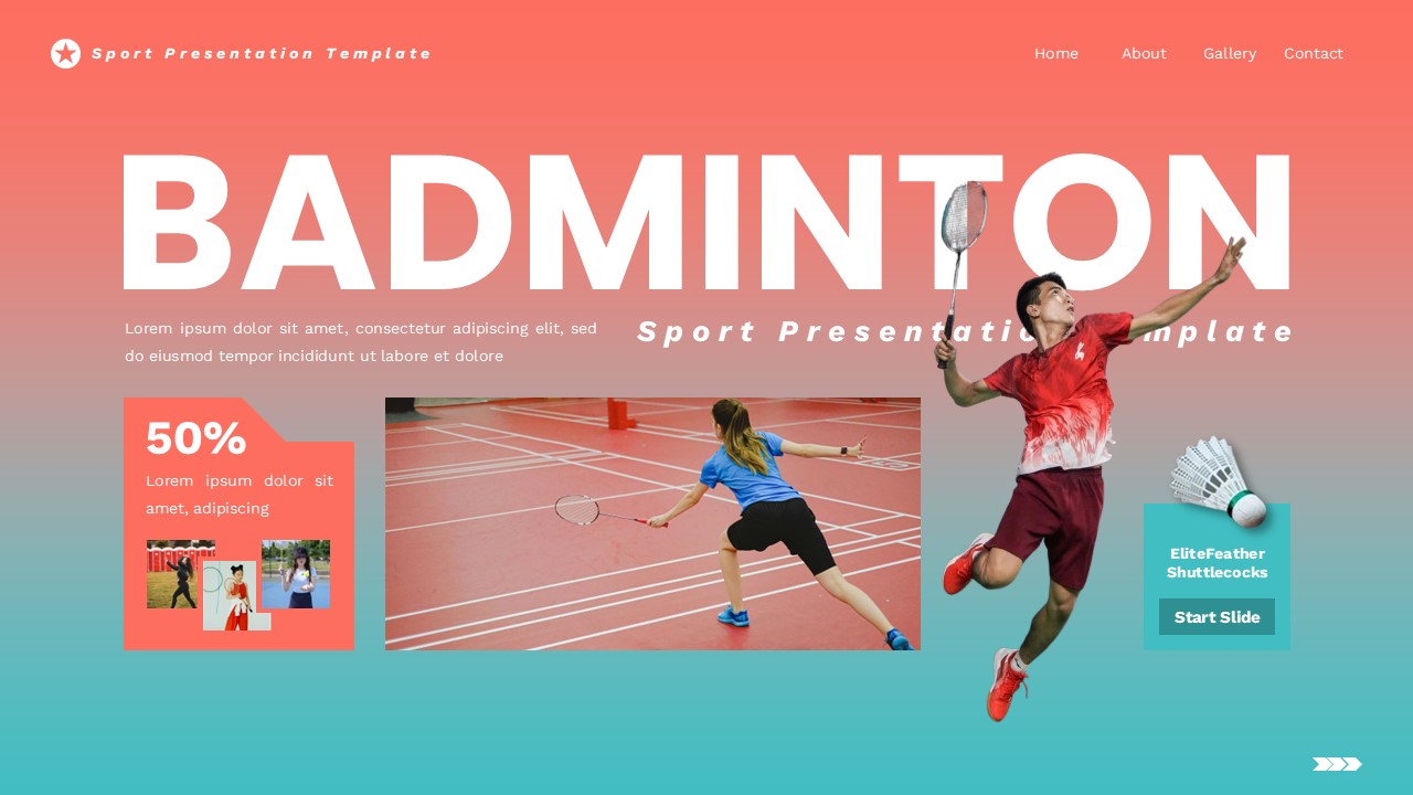 Badminton - Sport Powerpoint Templates, Presentation Templates ...
