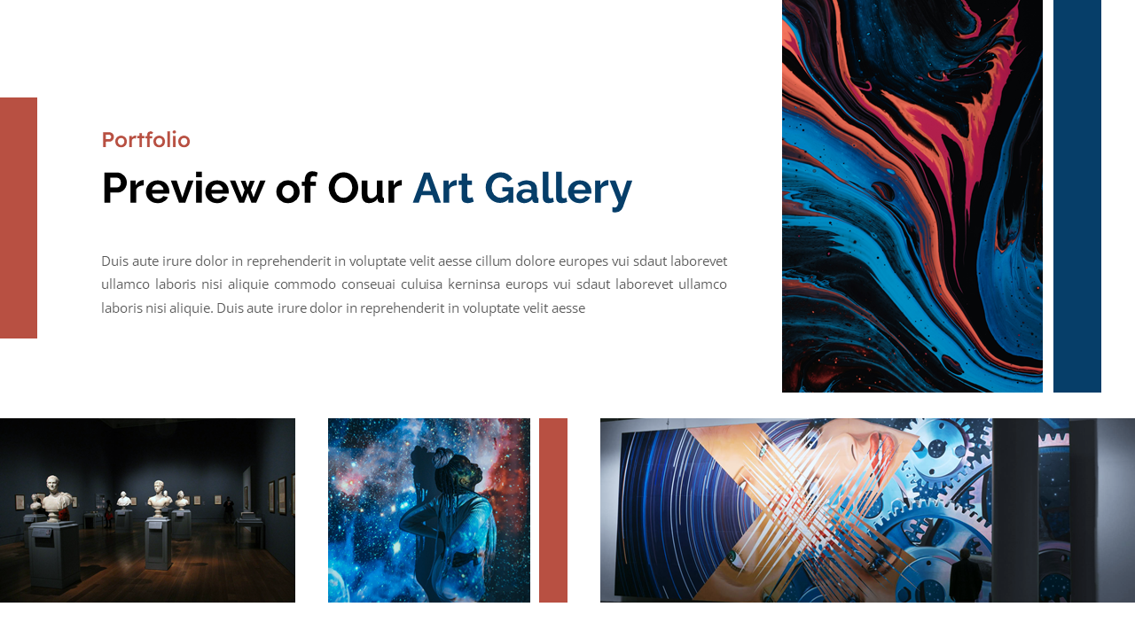 Art Gallery Presentation PowerPoint Template, Presentation Templates
