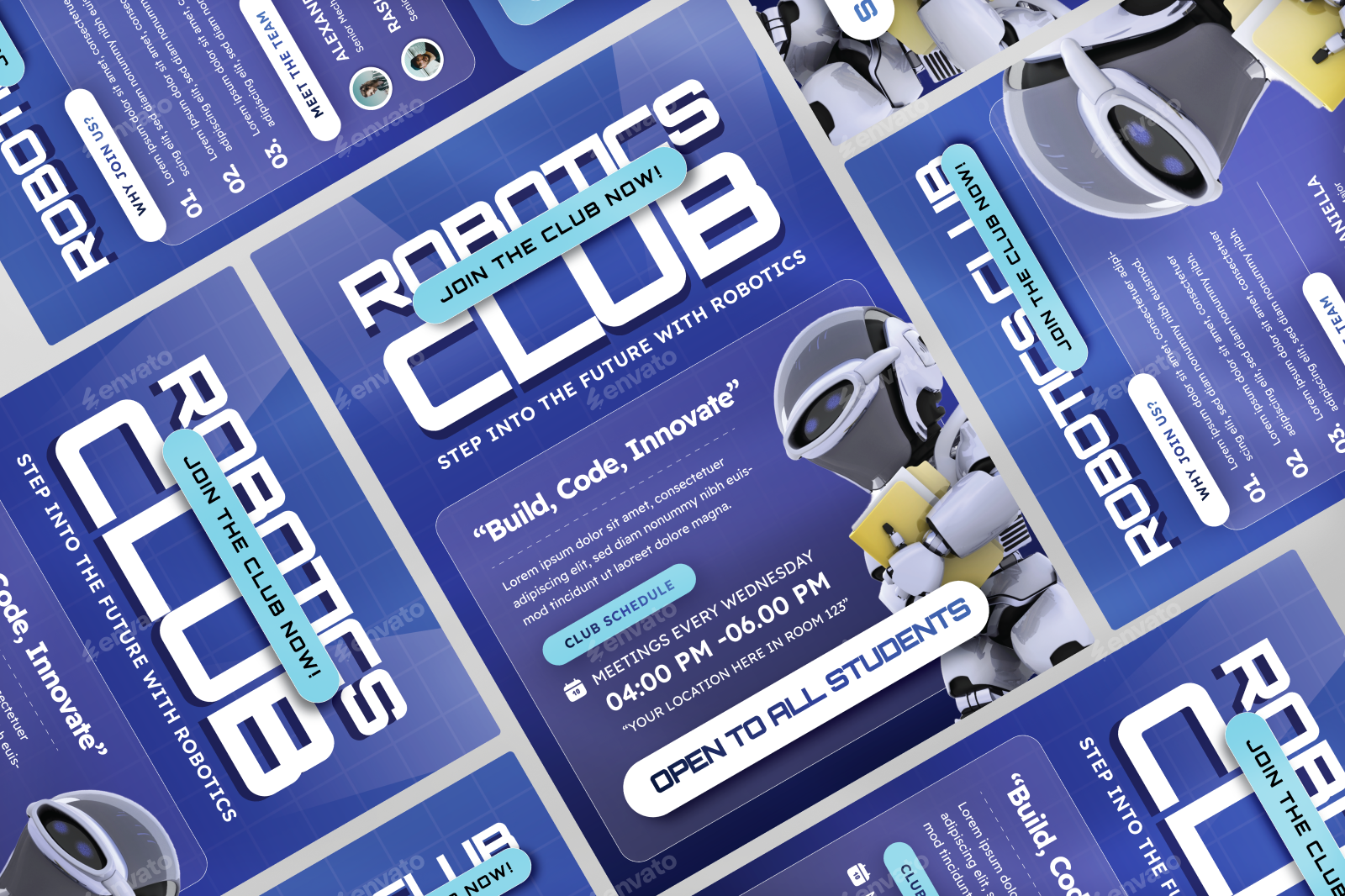 Flyer Robotic Club, Print Templates | GraphicRiver