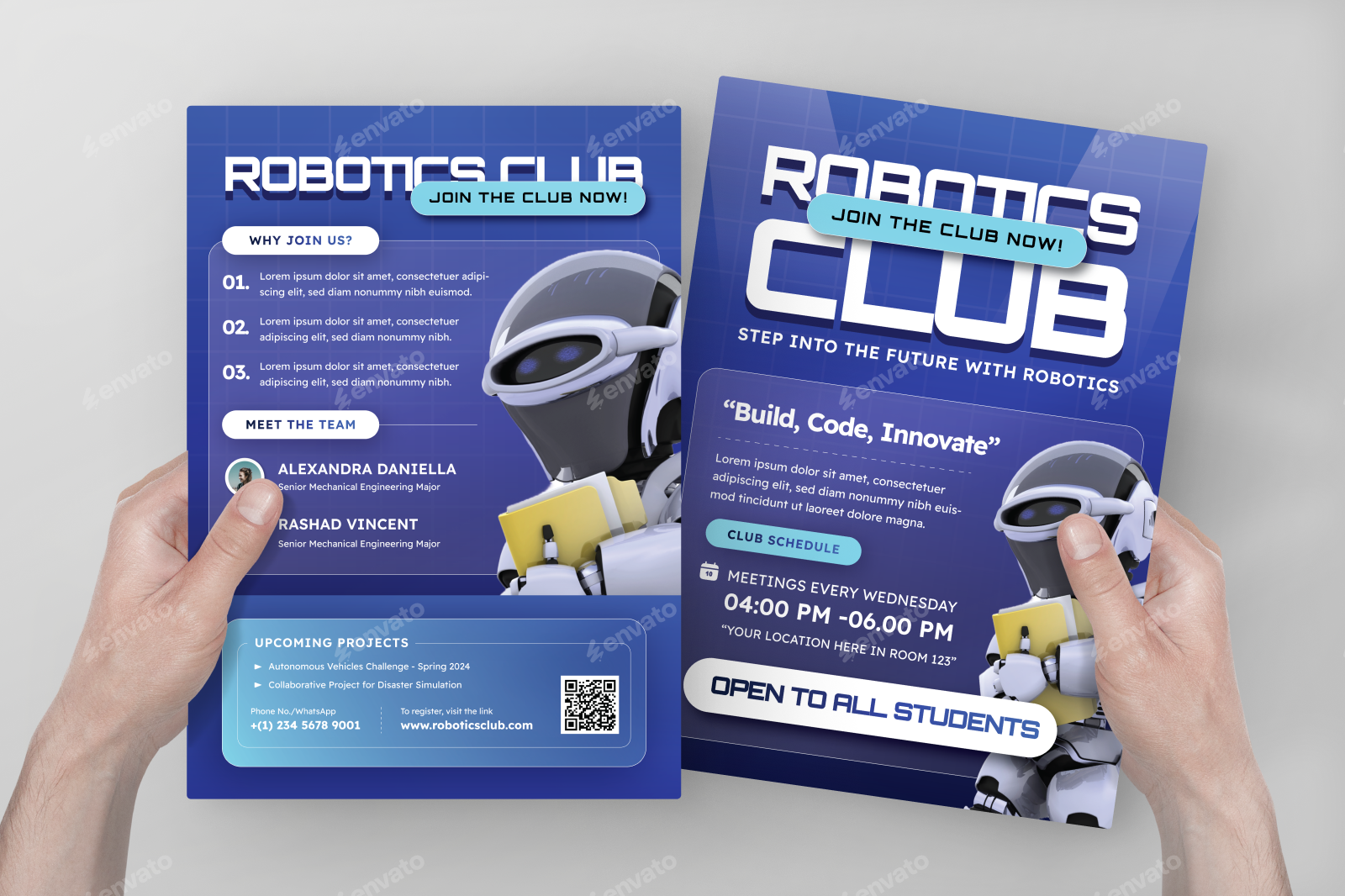 Flyer Robotic Club, Print Templates | GraphicRiver