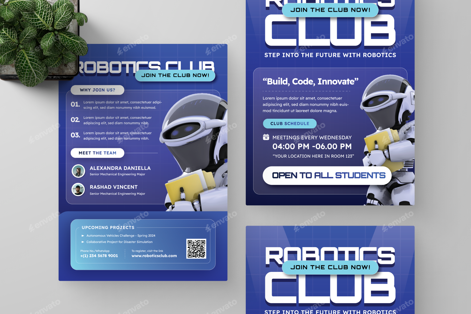 Flyer Robotic Club, Print Templates | GraphicRiver