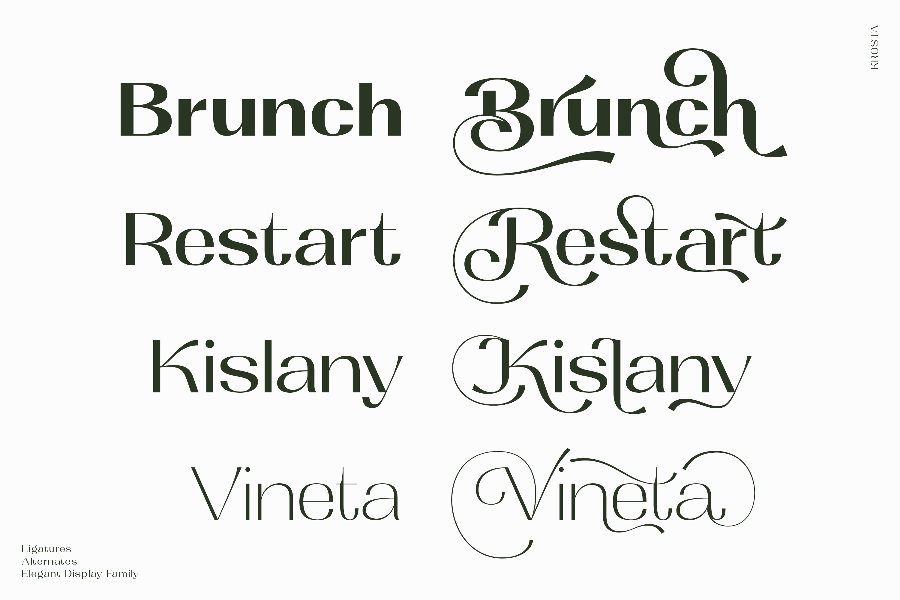 Krosta - Display Font, Fonts | GraphicRiver